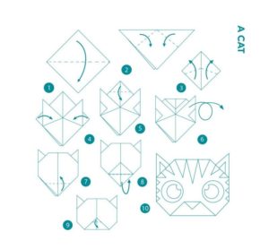 Chat en origami (115 photos) - instructions étape par étape pour les ...