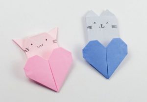 Chat en origami (115 photos) - instructions étape par étape pour les ...